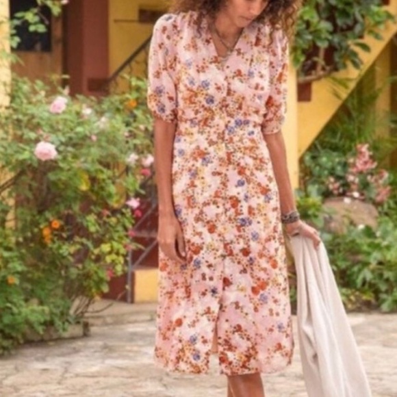 Sundance | Dresses | Sundance Midi Floral Silk Dress | Poshmark